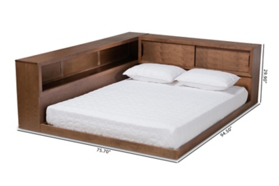 Erie Wood Queen Platform Storage Bed with Built-In Outlet | Ashley ...