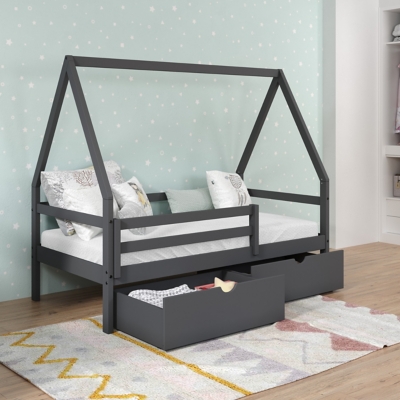 Click here for Donco Kids House Bed with Dual Underbed Drawers  D... prices