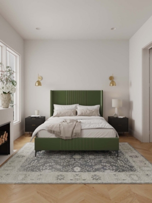 Click here for Manhattan Comfort Promenade Queen Wingback Bed  Mo... prices