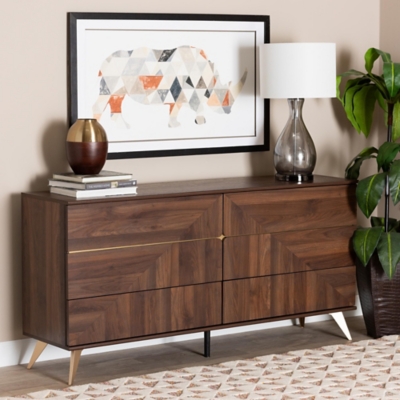 Click here for Baxton Studio Graceland 63 6 Drawer Dresser  Walnu... prices