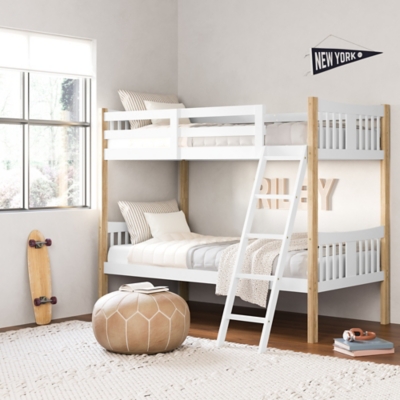 Click here for Storkcraft Caribou Twin-over-Twin Bunk Bed  White/... prices