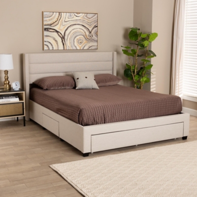 Click here for Baxton Studio Braylon Full Panel Platform Bed with... prices