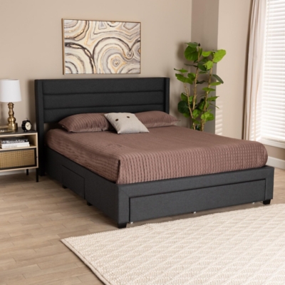 Click here for Baxton Studio Braylon Queen Panel Platform Bed wit... prices
