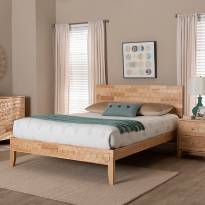 Click here for Baxton Studio Hosea King Panel Platform Bed  Natur... prices