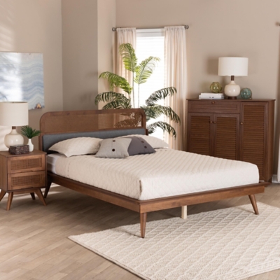 Click here for Baxton Studio Irina Queen Panel Platform Bed  Gray... prices