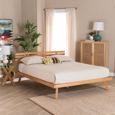 Click here for Baxton Studio Joaquin Queen Panel Platform Bed  Ru... prices