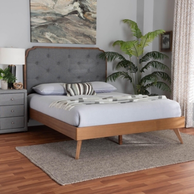 Click here for Baxton Studio Lorana King Panel Platform Bed  Gray... prices