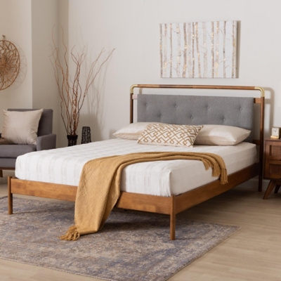 Click here for Baxton Studio Edwina Queen Panel Platform Bed  Lig... prices