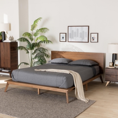Click here for Baxton Studio Wheatley Queen Panel Platform Bed  W... prices