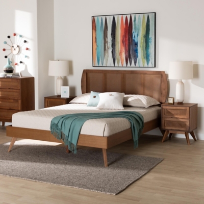 Click here for Baxton Studio Asami King Panel Bed with 2 Nightsta... prices
