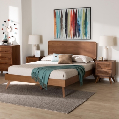 Click here for Baxton Studio Demeter Queen Panel Bed with 2 Night... prices