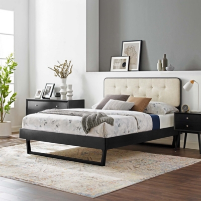 Click here for Modway Bridgette Full Platform Bed With Angular Fr... prices