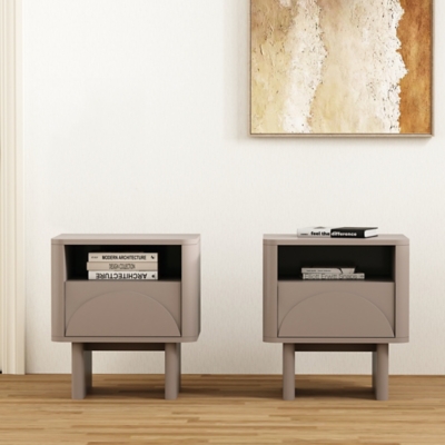 Click here for Manhattan Comfort Ella 20 1 Drawer Nightstand (Set... prices