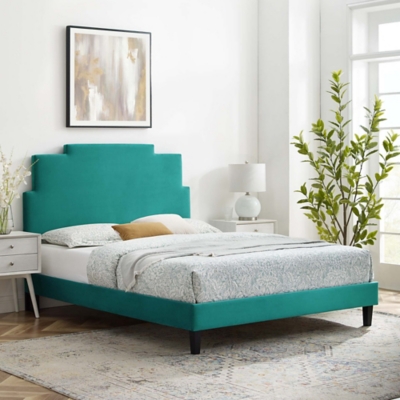 Click here for Modway Lindsey Full Platform Bed  Teal prices