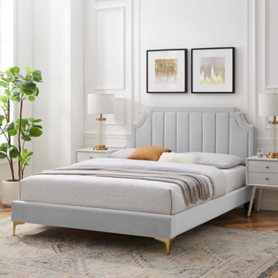 Click here for Modway Sienna Twin Platform Bed  Light Gray prices
