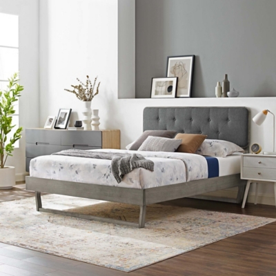 Click here for Modway Bridgette King Platform Bed With Angular Fr... prices