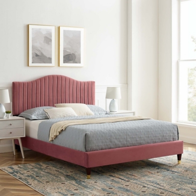 Click here for Modway Juniper Tufted Twin Platform Bed  Dusty Ros... prices