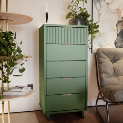 Click here for Manhattan Comfort 23 5 Drawer Dresser  Sage Green prices
