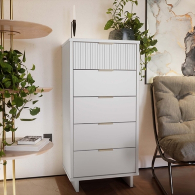 Click here for Manhattan Comfort 23 5 Drawer Dresser  White prices