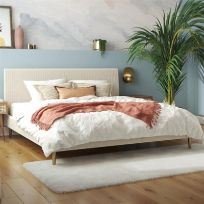 Click here for Mr. Kate Daphne King Upholstered Bed with Vertical... prices