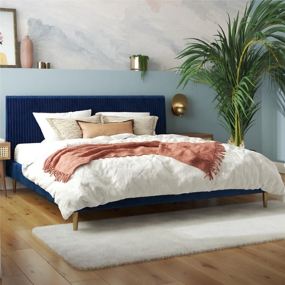 Click here for Mr. Kate Daphne King Upholstered Bed with Vertical... prices