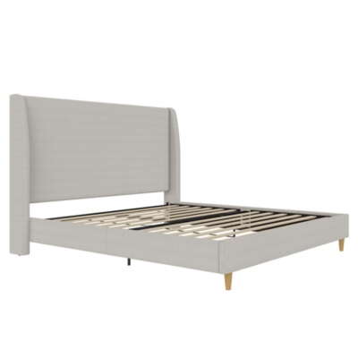 Mr. Kate Tess King Upholstered Wingback Bed | Ashley