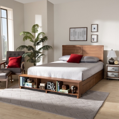 Click here for Baxton Studio Alba Full Platform Bed With Storage... prices