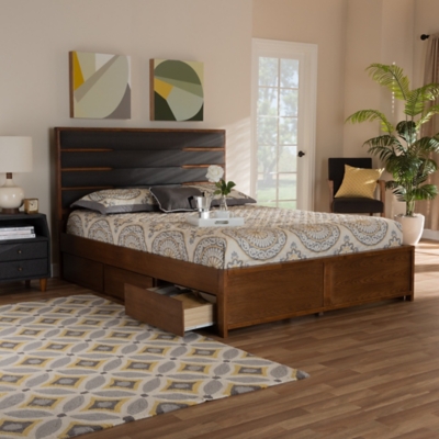 Click here for Baxton Studio Elin Queen Platform Bed With Storage... prices