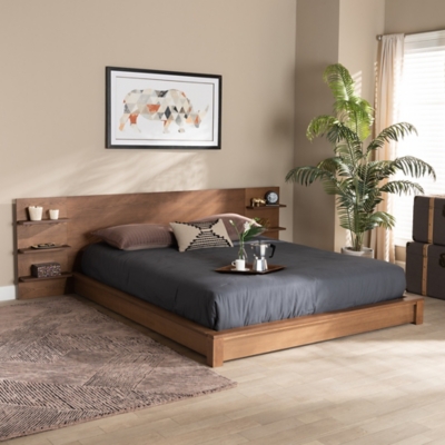 Click here for Baxton Studio Elina King Platform Bed With Storage... prices