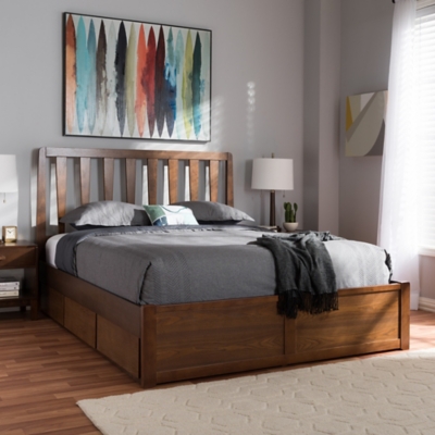 Click here for Baxton Studio Raurey Queen Platform Bed With Stora... prices