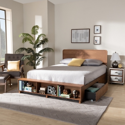 Click here for Baxton Studio Vita Full Platform Bed With Storage... prices