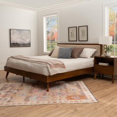 Click here for Linon Adair King Platform Bed  Brown/Beige prices