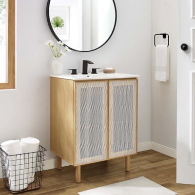Click here for Modway Calla 25 Bathroom Vanity  Oak/White prices