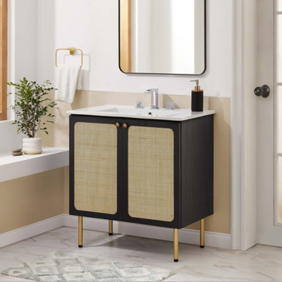 Click here for Modway Chaucer 30 Bathroom Vanity  Black/White prices
