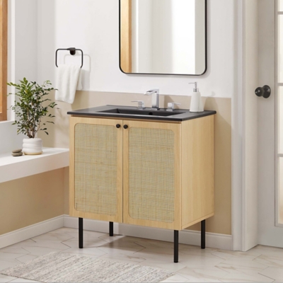 Click here for Modway Chaucer 30 Bathroom Vanity  Oak/Black prices