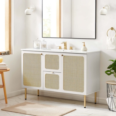 Click here for Modway Chaucer 48 Single Sink Bathroom Vanity  Whi... prices