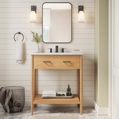 Click here for Modway Zaire 30 Bathroom Vanity  Natural/White prices