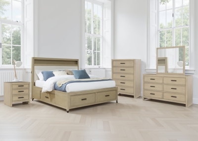 Click here for Calmoro Queen Upholstered Bookcase Bed with 4 Stor... prices