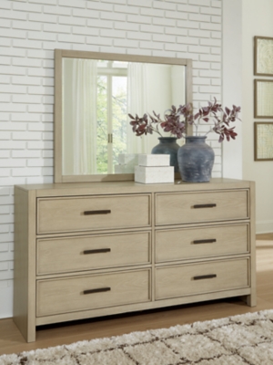 Click here for Calmoro 6 Drawer Dresser and Mirror  Gray prices