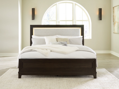 Click here for Neymorton California King Upholstered Panel Bed  D... prices