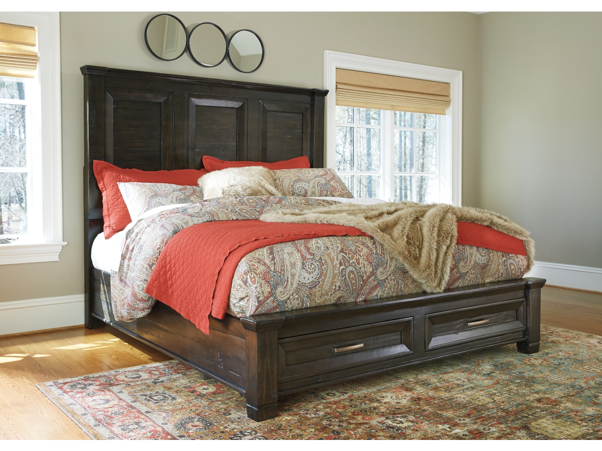 Townser King Panel Bed with Storage Ashley