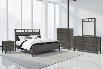 Click here for Montillan King Panel Bed  Grayish Brown prices