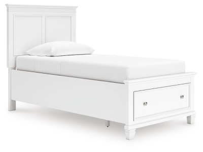 Click here for Fortman Twin Panel Storage Bed  White prices