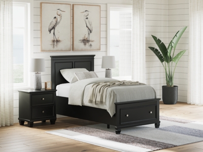 Click here for Lanolee Twin Panel Storage Bed  Black prices