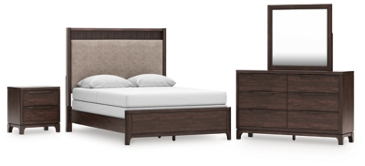 Click here for Korestone Queen Upholstered Panel Bed with Mirrore... prices