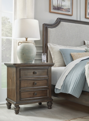 Click here for Veramond 28 3 Drawer Charging Nightstand  Dark Bro... prices