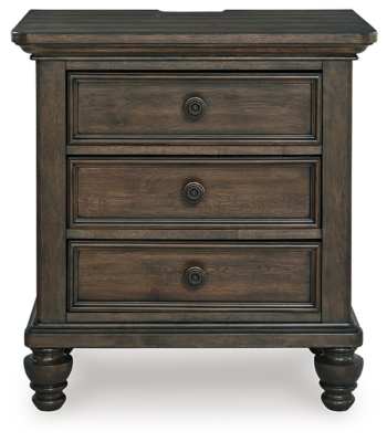 Veramond 28" 3 Drawer Charging Nightstand | Ashley