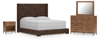 Click here for Steenlage California King Upholstered Bed with Mir... prices