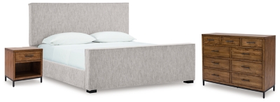 Click here for Steenlage Queen Upholstered Bed with Dresser and N... prices