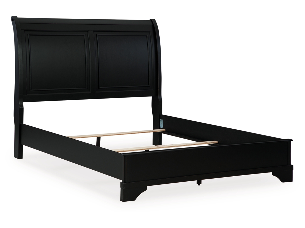Ashley furniture black sleigh bed store